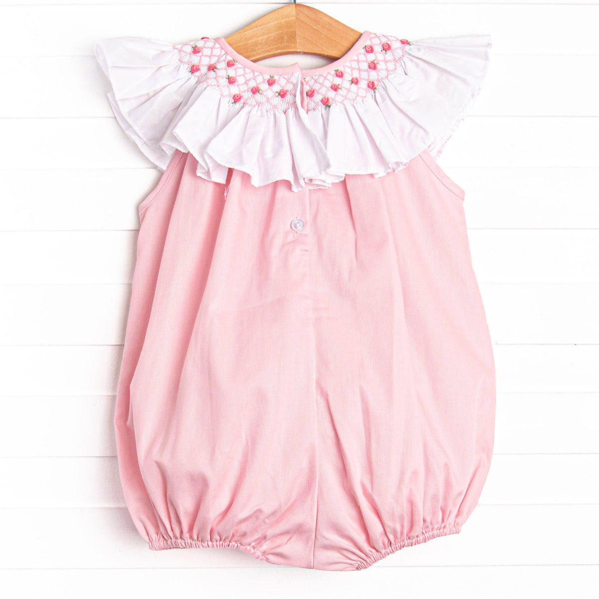 Porcelain Petals Smocked Bubble, Pink – Stitchy Fish