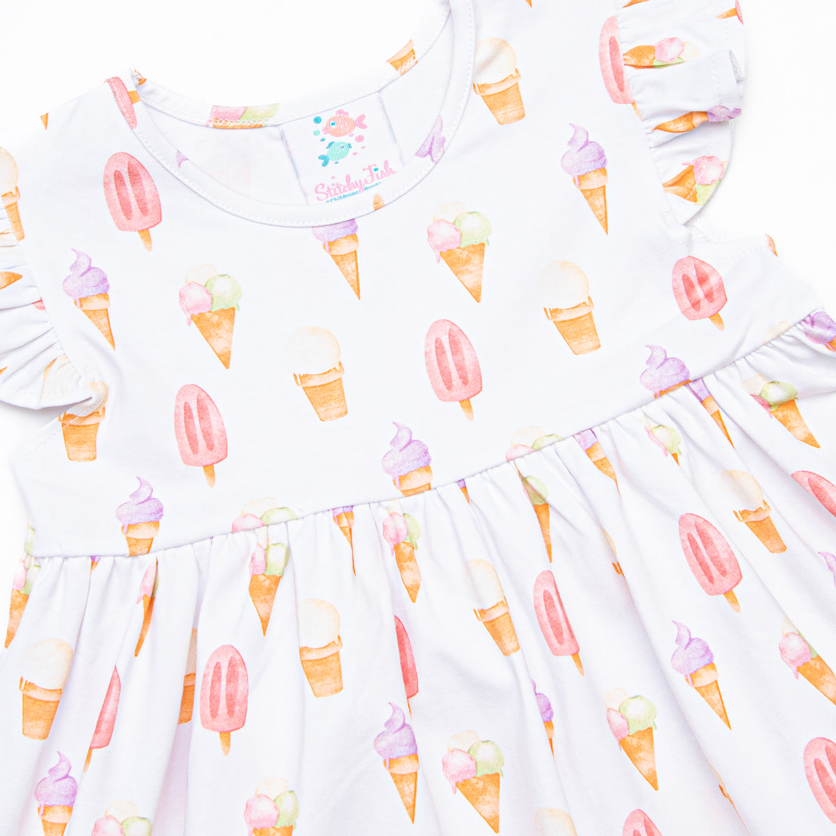 Summer Sweets Dress, White – Stitchy Fish