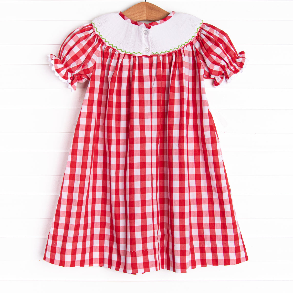 Lovable Lab Smocked Bishop Dress, Red – Stitchy Fish