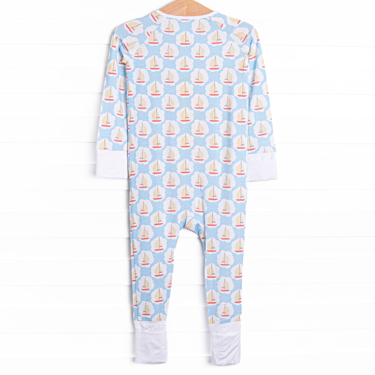 Scalloped Sails Bamboo Zippy Pajama, Blue – Stitchy Fish