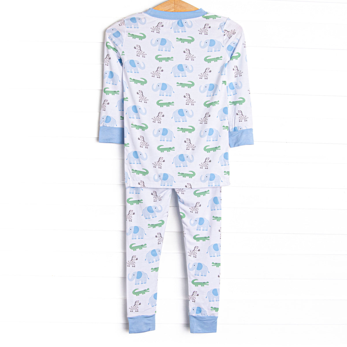 Zoo Park Pals Bamboo Pajama Set, Blue – Stitchy Fish