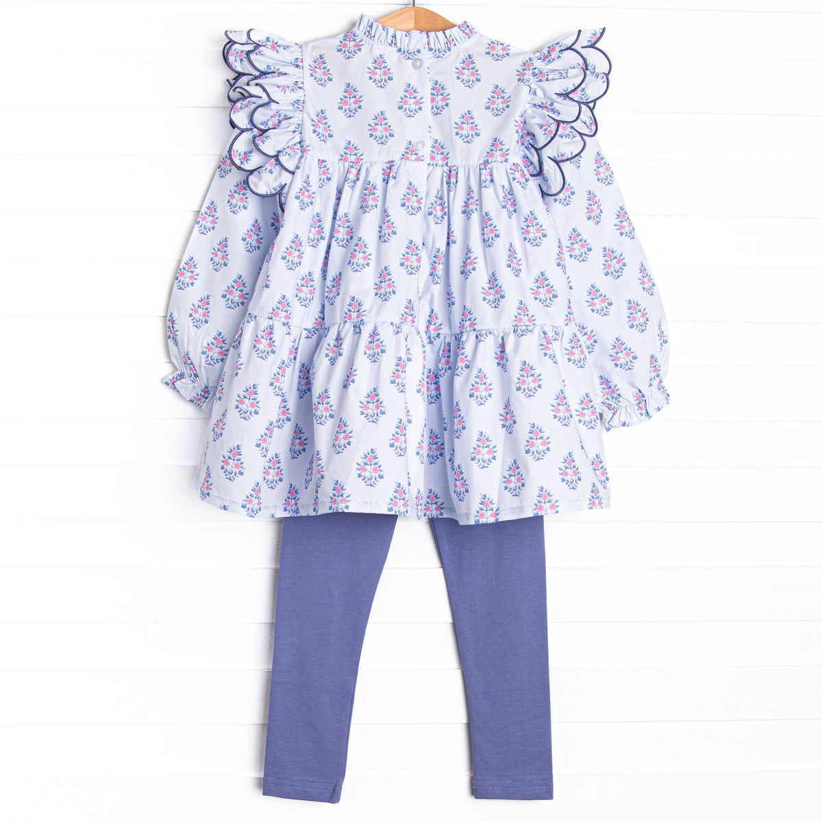 Blue Bud Bouquet Legging Set, Blue – Stitchy Fish