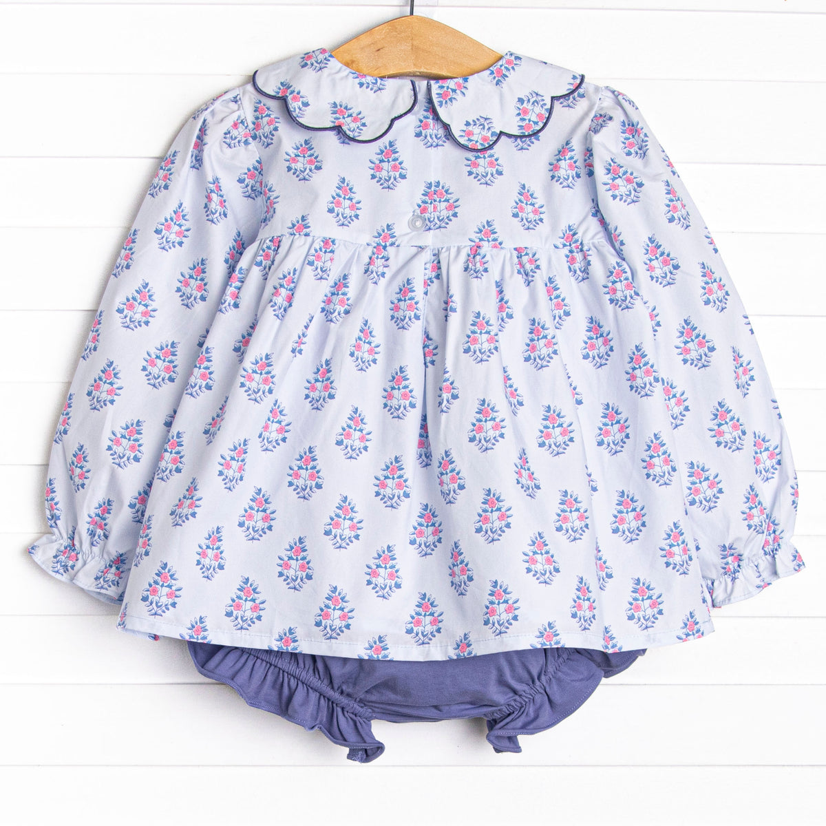 Blue Bud Bouquet Diaper Set, Blue – Stitchy Fish