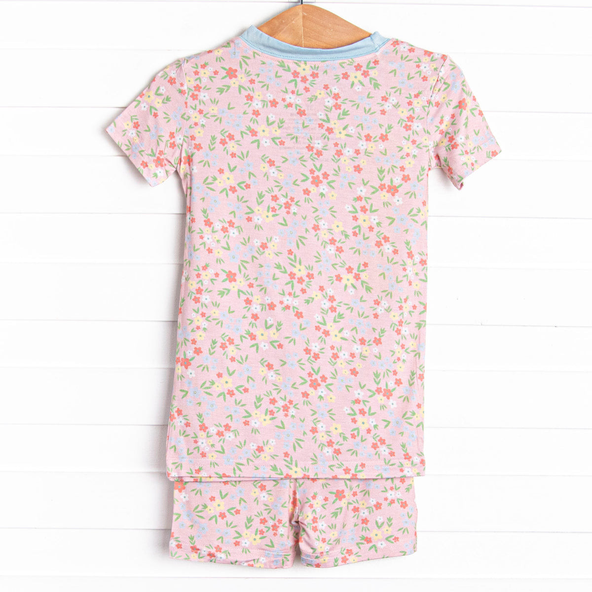 Summer Flowers Bamboo Pajama Short Set, Pink – Stitchy Fish