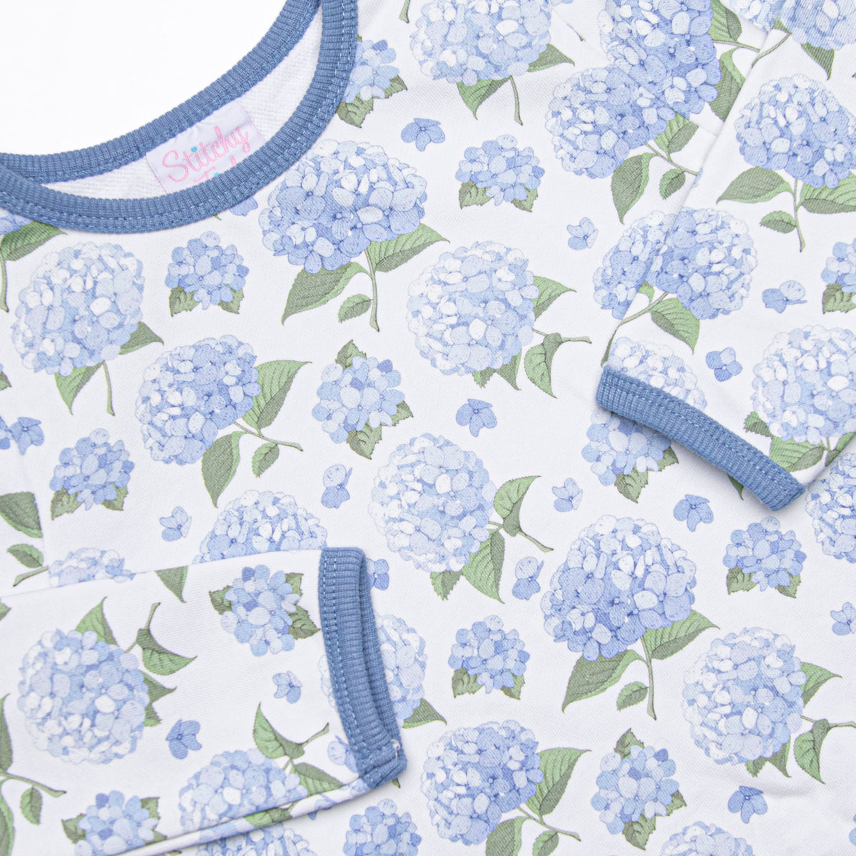 Hydrangea Blooms Sweatshirt Dress, Blue – Stitchy Fish