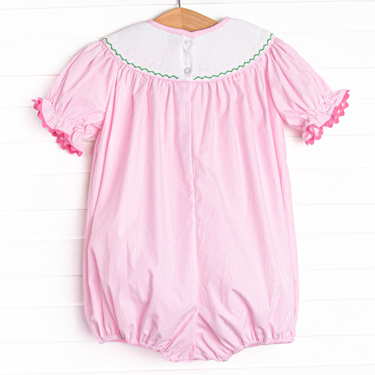 Lucky Me Smocked Bubble, Pink – Stitchy Fish