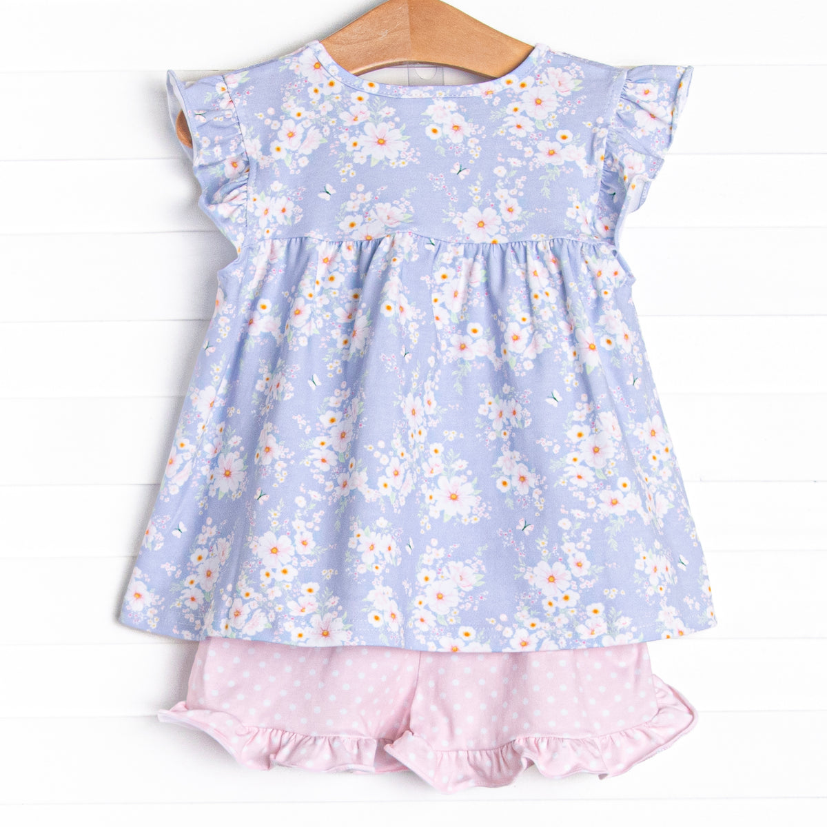Periwinkle Petals Short Set, Purple – Stitchy Fish