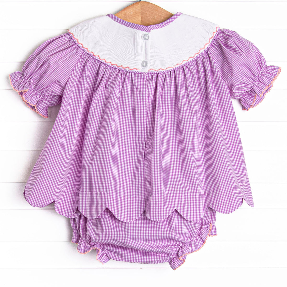 Tangled Tower Smocked Diaper Set, Purple – Stitchy Fish