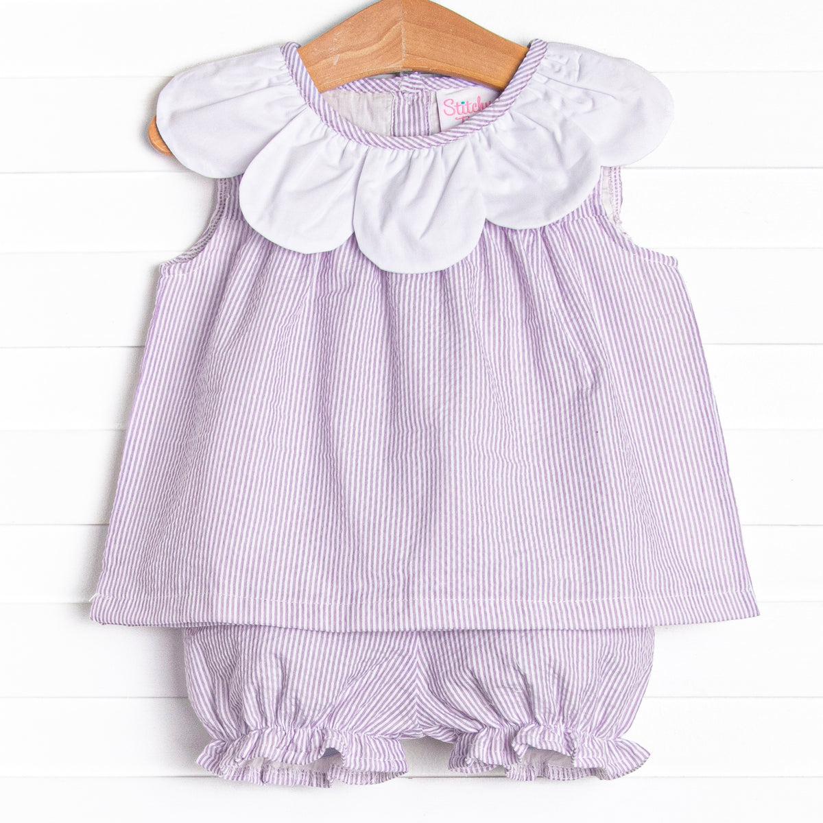 Spring Stripes Bloomer Set, Purple – Stitchy Fish