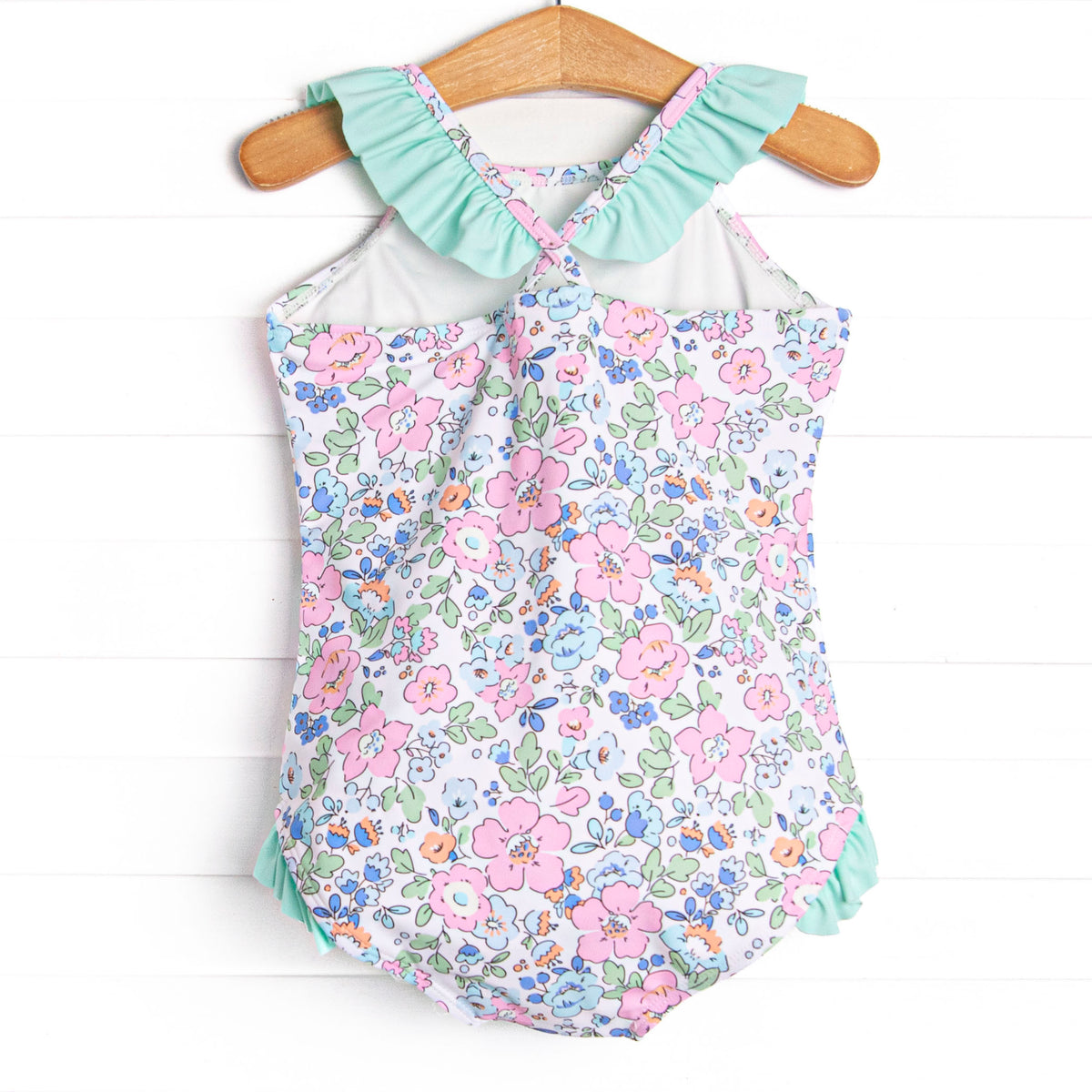 Pink Magnolia One Piece, Blue – Stitchy Fish