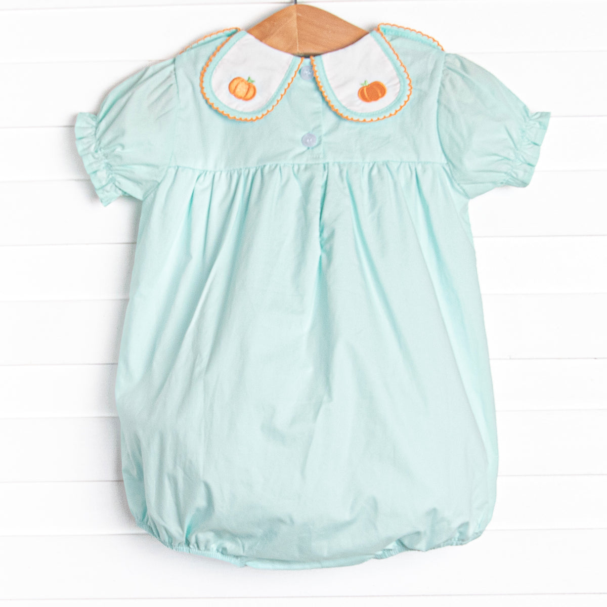 Jane Be Little Pumpkin Embroidered Bubble, Green – Stitchy Fish