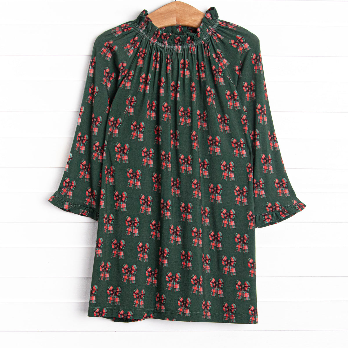 Christmas Cheer Bamboo Long Sleeve Night Gown, Green – Stitchy Fish