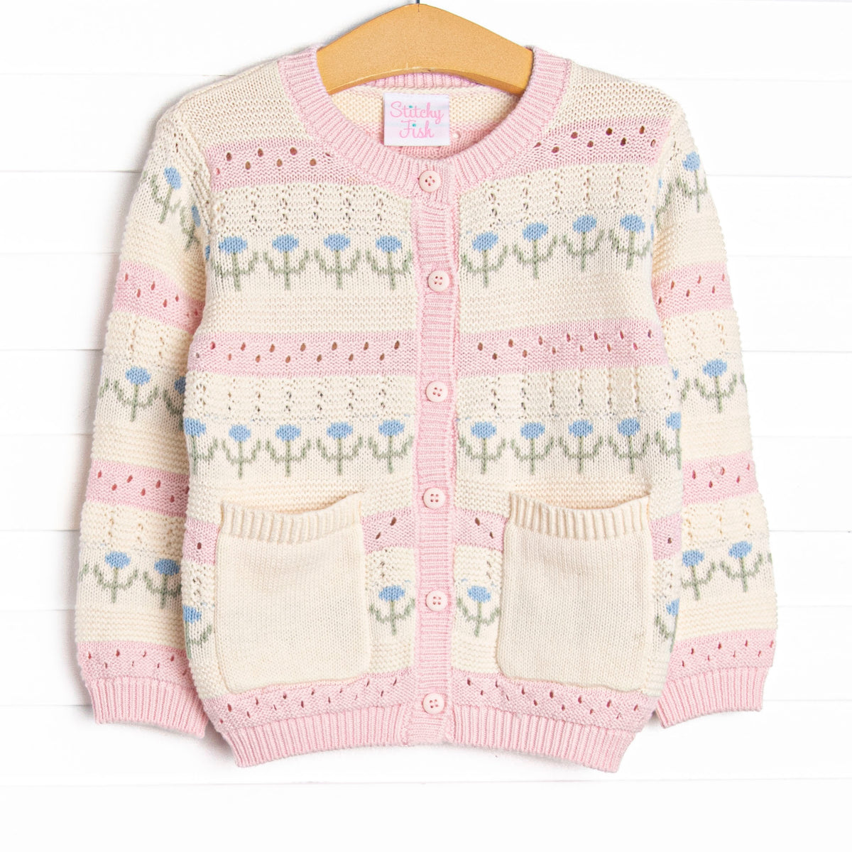 Tulip Fields Cardigan, Pink – Stitchy Fish