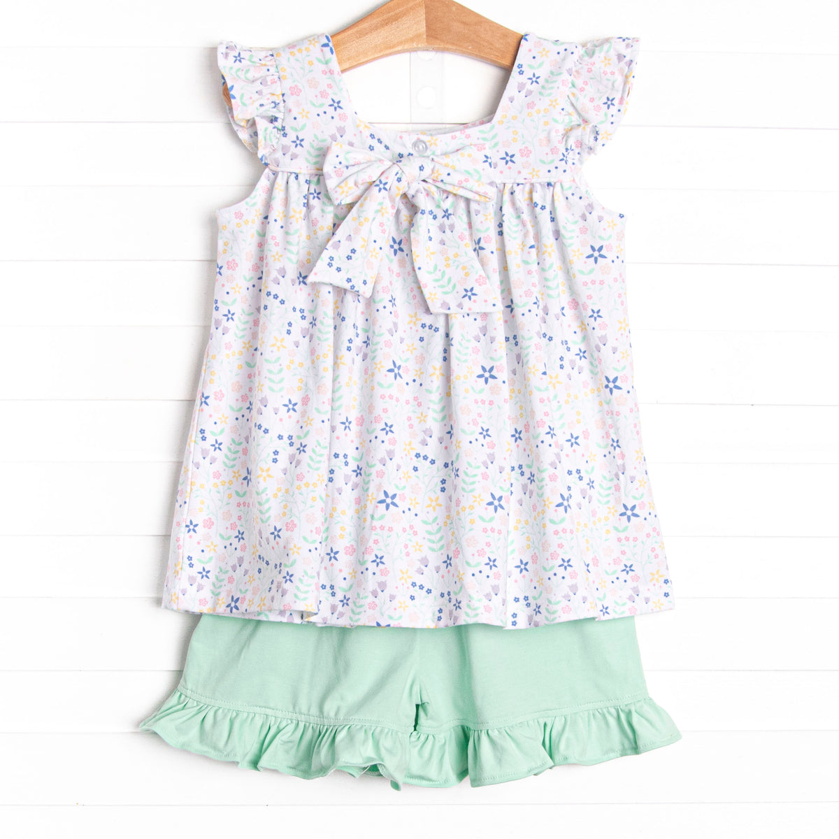 Sprout Up Spring Smocked Short Set, Green – Stitchy Fish