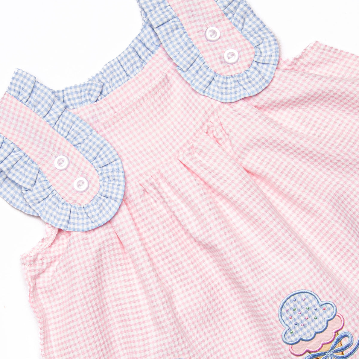 Soft Serve Scoops Applique Diaper Set, Pink – Stitchy Fish
