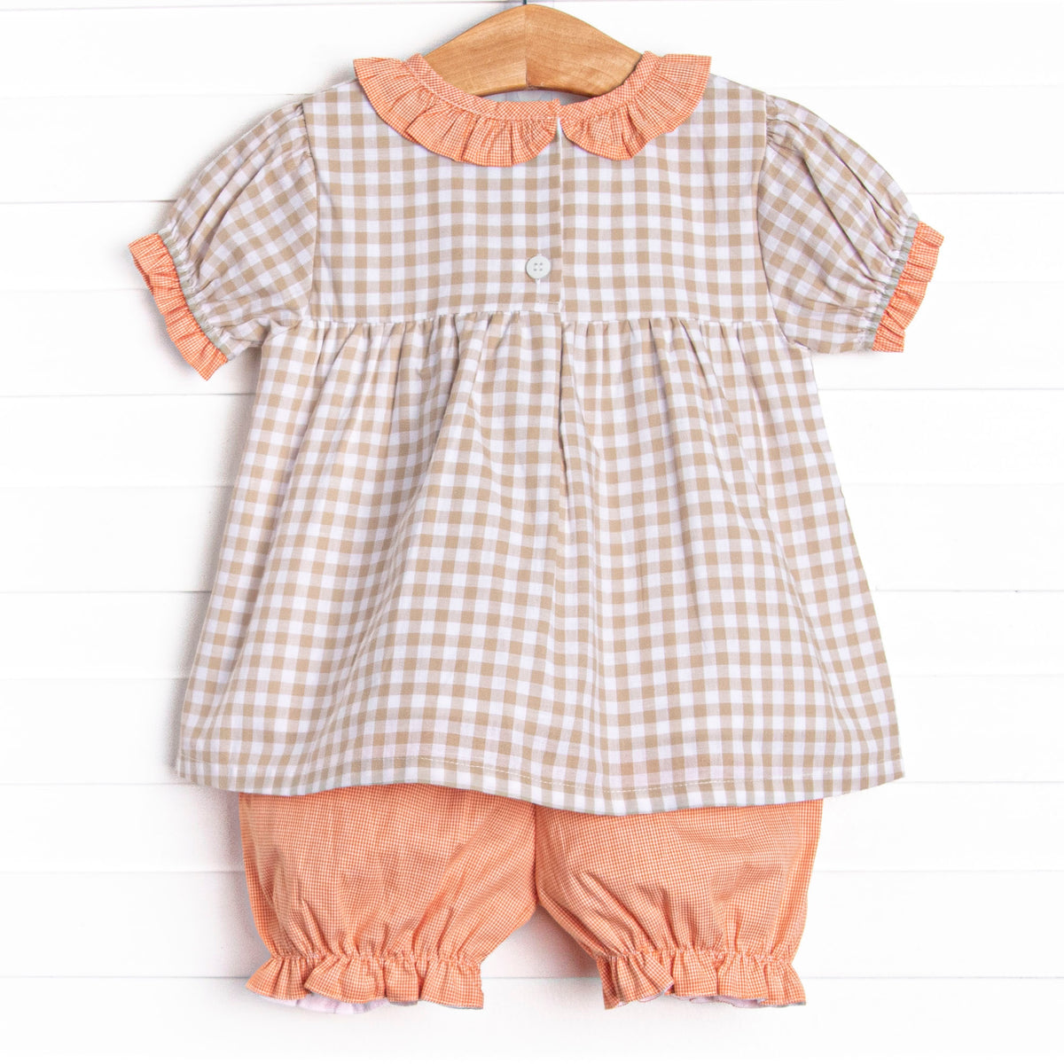 Thanksgiving Day Embroidered Bloomer Set, Tan – Stitchy Fish