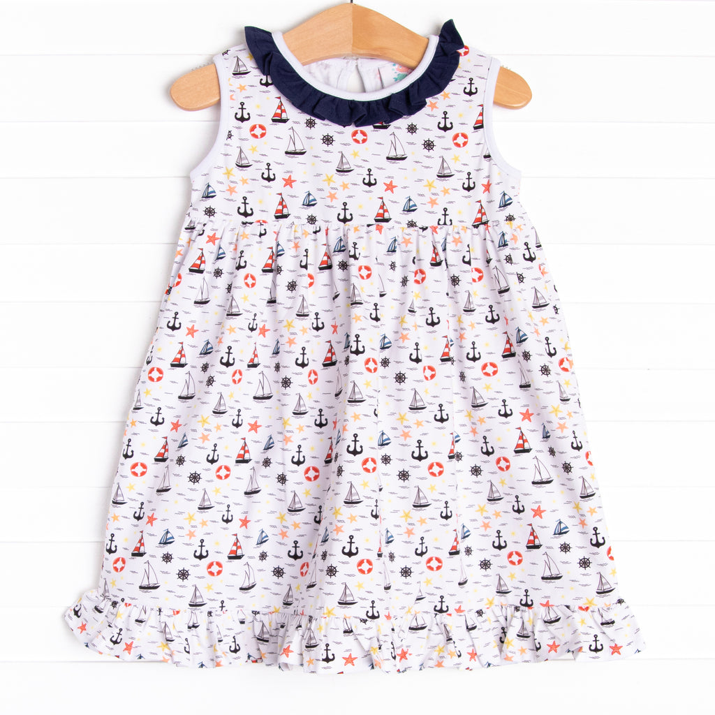 Captain Cute Dress, Navy – Stitchy Fish